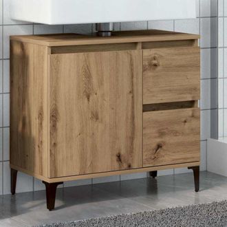 vidaXL Vidaxl - Armoire lavabo ch&ecirc;ne artisanal 65x33x60 cm bois ding&eacute;nierie