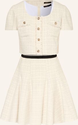 Maje Set: Kleid Und Tweed-Blazer Mit Glitzergarn weiss