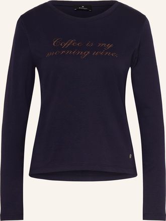 Monari Monari Longsleeve Mit Schmucksteinen blau