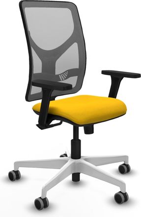 Piqueras y Crespo Home Office B&uuml;rostuhl mit 3D-Armlehnen, h&ouml;henverstellbare Lendenwirbelst&uuml;tze, ausgestattet mit 3 Positionen und Schneideschaum, mit Rollen von 65 mm, 