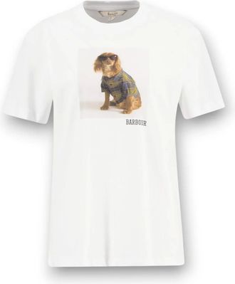 Barbour Femme, Tops, Blanc, Taille: 40 FR Marine T-Shirt