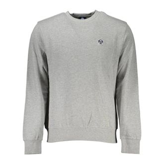 North Sails Homme, Sweatshirts et sweats &agrave; capuche, Gris, Taille: S SweaT-shirt Gris &agrave; Manches Longues avec Logo