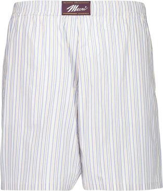 Marni Homme, Shorts, Bleu, Taille: L Striped Poplin Bermuda Shorts