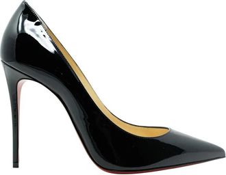 Christian Louboutin Hohe Schuhe - Black Patent Kate 100 Pumps - Gr. 38,5 (EU) - in Schwarz - f&uuml;r Damen