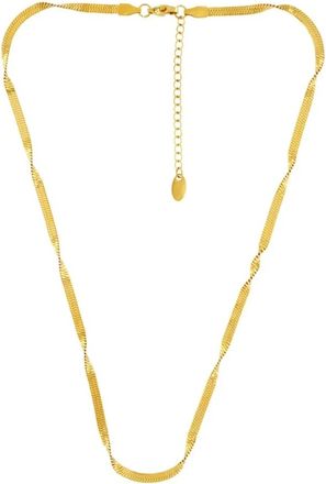 Dansk Copenhagen Goldener Twisted Herringbone Halskette - - Accessories - Damen - Gelb - ONE SIZE