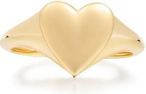 Ania Haie Bague pour femme Heart Hunter en argent sterling 925 plaqu&eacute; or 14 carats Taille UE 58 avec emballage cadeau