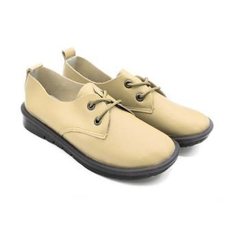 Zerimar Chaussures à Lacets pour Femme - Modèle élégant et Confortable - Style raffiné et Grand Confort - Beige, Pointure 40