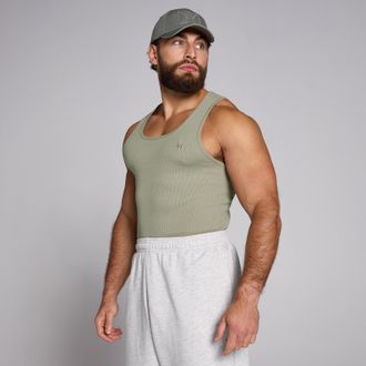 MyProtein MP Herren Geripptes Tanktop mit Muskelpassform - Dunkles Salbeigr&uuml;n - M