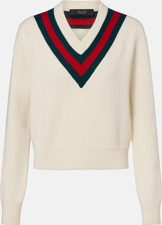 Gucci Pull Web Stripe en laine