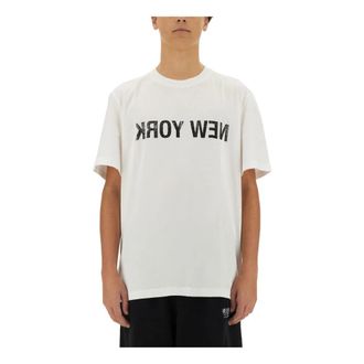 Helmut Lang NY Belt Tee.mal LT A - - Tops - Herren - Wei&szlig; - S