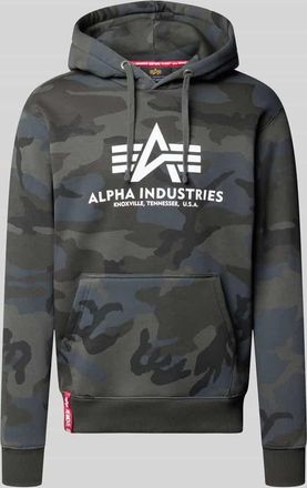 Alpha Industries Regular Fit Hoodie aus Baumwoll-Mix mit Logo-Print