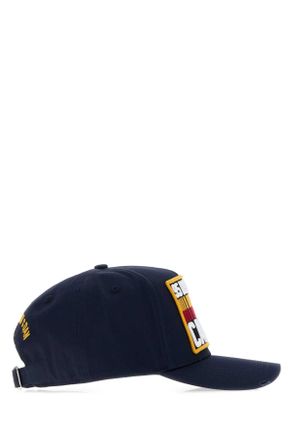 Dsquared2 Mens Cap Logo-Embroidered Cotton Baseball Navy