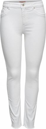 Only Damen ONLY Skinny Fit Jeans | Mid Waist Stretch Denim Hose | ONLBLUSH Life Röhrenjeans, Farben:Weiß, Größe:XS / 32L