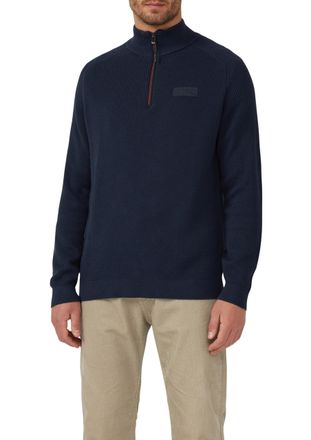 s.Oliver Pullover aus Strukturstrick mit Troyer-Kragen