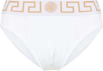 Versace Homme, Sous-v&ecirc;tements, Blanc, Taille: 2XL Slips en jersey de coton