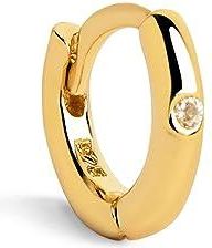 Singularu Klein Spark S Loose Hoop Earring - pendentif en argent 925 plaqu&eacute; or 18kt - fermoir Congo - Boucle doreille libre - Bijoux pour femme