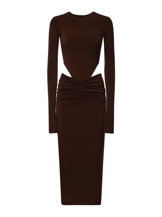 Andamane Robe Au Genou - Marron Fonc&eacute;
