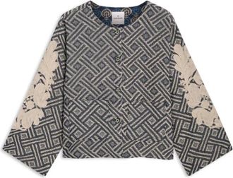 Summum Femme, Vestes, Bleu, Taille: 40 FR Veste Jacquard