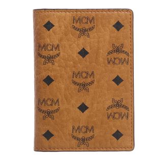 MCM Portemonnaies - Aren Visetos Card Case Mni Co, One Size - Gr. unisize - in Cognacbraun - f&uuml;r Damen