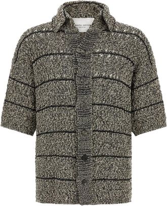 Roberto Collina Homme, Pulls, Gris, Taille: XL Cardigan Tricot Bicolore