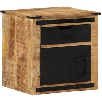 vidaXL Table de chevet 45x40x45 cm bois de manguier massif Vidaxl