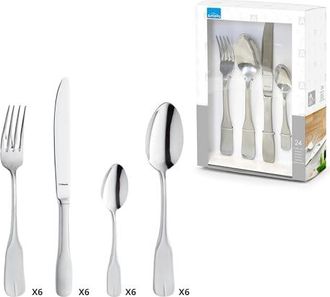 Amefa Vieux Paris Satin&eacute; - M&eacute;nag&egrave;re 24 pi&egrave;ces