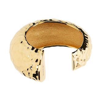 Self Portrait Femme, Accessoires, Jaune, Taille: ONE Size Hammered Gold Cuff