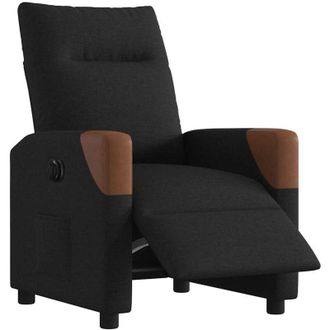 vidaXL Relaxsessel Elektrisch Schwarz Stoff - Vidaxl
