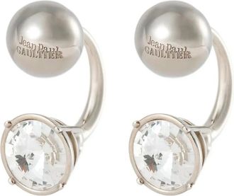 Jean Paul Gaultier Ohrringe mit Kristallen - Silber