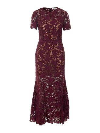 Self Portrait Robe Au Genou - Rouge