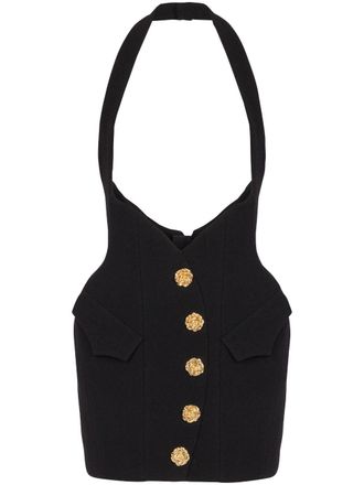 Balmain Rock mit Rosen-Kn&ouml;pfen - Schwarz