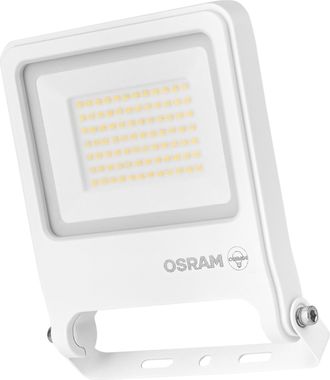 Osram ENDURA FLOOD PC 50W LED-Fluter, 3000K warmwei&szlig;, 5000 Lumen, IP65 Flutlicht, recyceltes Aluminium, 1m Anschlusskabel, Wei&szlig;, 100 lm/W