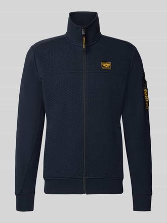PME Legend Sweatjacke mit Stehkragen und Label-Patch