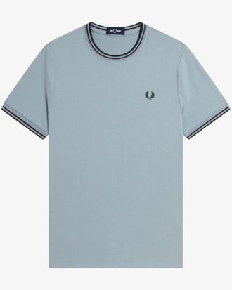 Fred Perry Softes T-Shirt mit Logo-Stickerei und Kontrastb&uuml;ndchen in