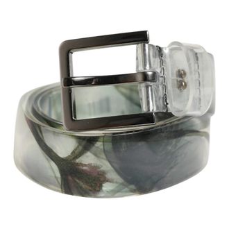 Dolce & Gabbana Floral PVC Silberne Metallschnalle G&uuml;rtel - - Accessories - Herren - Mehrfarbig - ONE SIZE