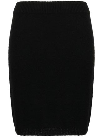 Cashmere in Love minijupe Ula à effet brossé - Noir