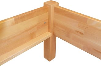 Erst-Holz Massivholzbett Buche Natur 90x200 Einzelbett Bettgestell mit Rollrost 60.73-09