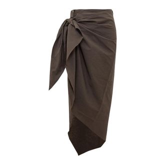 Kate Cate Langer Sarong-Rock - - Skirts - Damen - Braun - XS