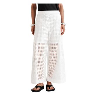 Meimeij Femme, Pantalons, Blanc, Taille: 44 FR M6Ea37 Wide Pantalons