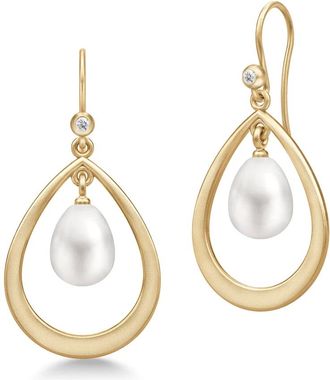 Julie Sandlau Femme, Accessoires, Jaune, Taille: ONE Size Boucles dOreilles Goutte Perle