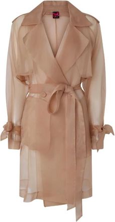 Pinko Pinko, Femme, Manteaux, Beige, Taille: 40 FR Trench Coat
