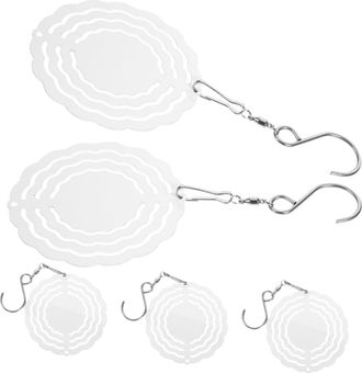 Hemoton 5 Stück Aluminium Sublimation Wind Spinner DIY Wind Spinner Dekoration für Garten und Balkon Wetterfest und Rostbeständig Aufhängungshaken