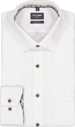 Olymp Herren Hemd wei&szlig; Baumwolle