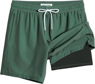 Maamgic Homme Short de Bain 2 en 1 &agrave; s&eacute;chage Rapide avec Doublure | S&eacute;chage Rapide Short de Natation d&eacute;contract&eacute; Boardshorts avec Pantalon int&eacute;rieur et Poche,
