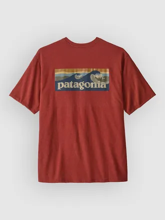 Patagonia Boardshort Logo Pocket Responsibili T-Shirt rouge
