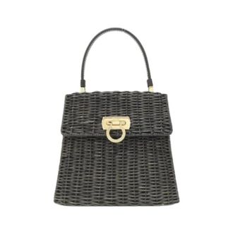 Ferragamo Pre-owned Straw Calf Bag - - Pre-owned - Damen - Schwarzk - ONE SIZE
