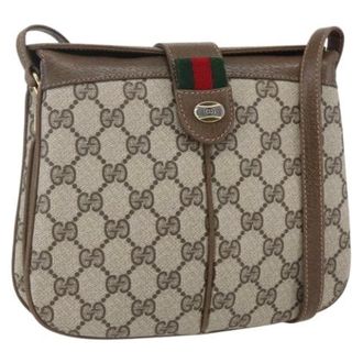 Gucci Sac bandouli&egrave;re en toile Pre-owned - Femme - Pre-owned - Beige - Taille: ONE Size