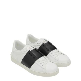 Valentino Garavani unisex, Chaussures, Blanc, Taille: 45 EU Calf Leather Baskets