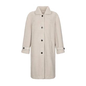 Liu Jo Femme, Manteaux, Beige, Taille: 34 FR Manteau en tissu teddy