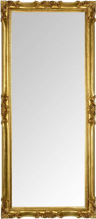 MO.WA Wandspiegel Spiegel klassisch Barock 62x142 Blattgold Antik Ganzkörperspiegel Bodenspiegel Holzspiegel Gold antiker Spiegel - Made in Italy